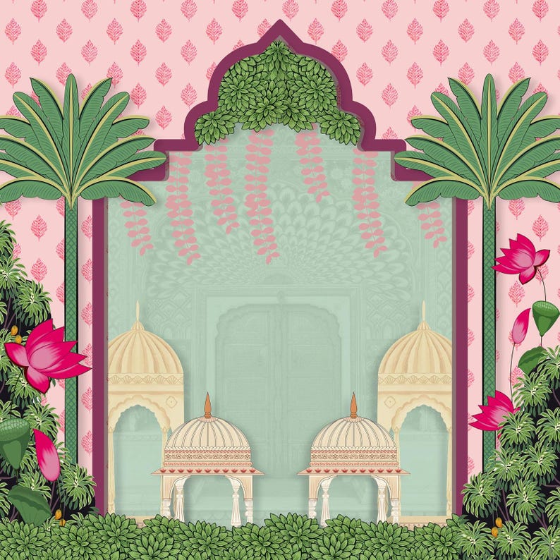 Pichwai Cow Art Printed Backdrop Cloth for Pooja Decoration Traditional ...