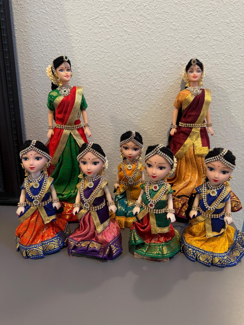 Half Saree and Dhothi Function Dolls | Desi Dolls - 5" Sizing| Indian ...