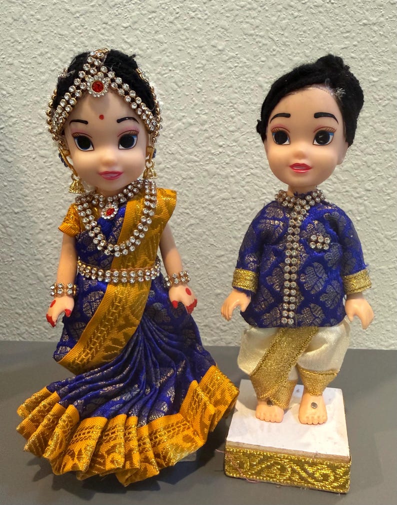 Half Saree and Dhothi Function Dolls | Desi Dolls - 5" Sizing| Indian ...