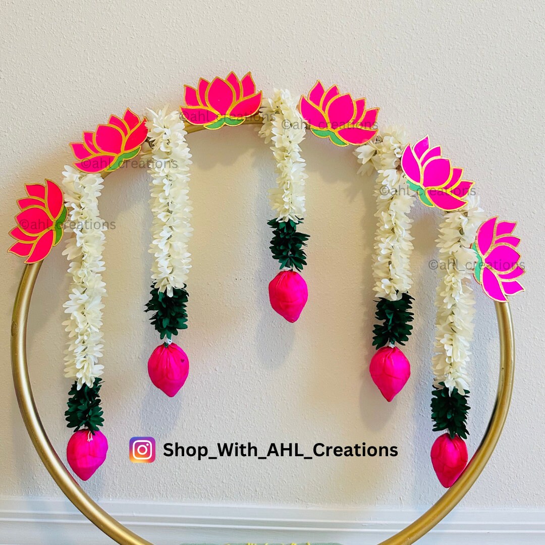 Lotus Cutouts and Toran for Festival Decor Eco-friendly Handmade Thoran ...