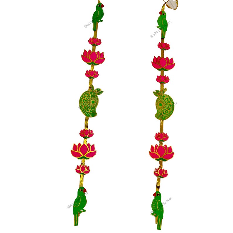 Ugadi Decoration Ugadhi Wreath Parrots, Mango Toran and Lotus Decor - Etsy