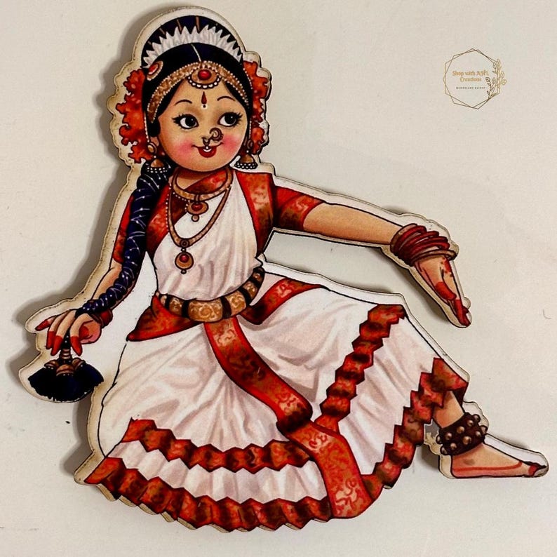 Indian Fridge Magnets Desi Dance Form Fridge Magnets Krishna Fridge ...