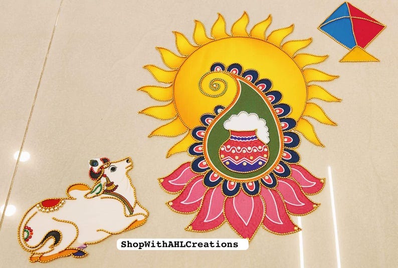 Venkateswara Swamy Vratham Decor | Balaji Namam Deepam Stone Stickers ...