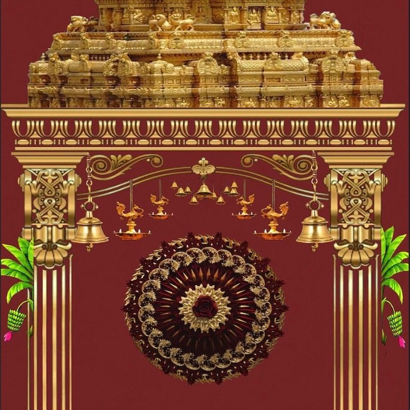 Indian Temple Back Drop - Etsy