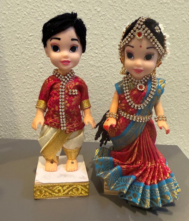 Half Saree and Dhothi Function Dolls | Desi Dolls - 5" Sizing| Indian ...