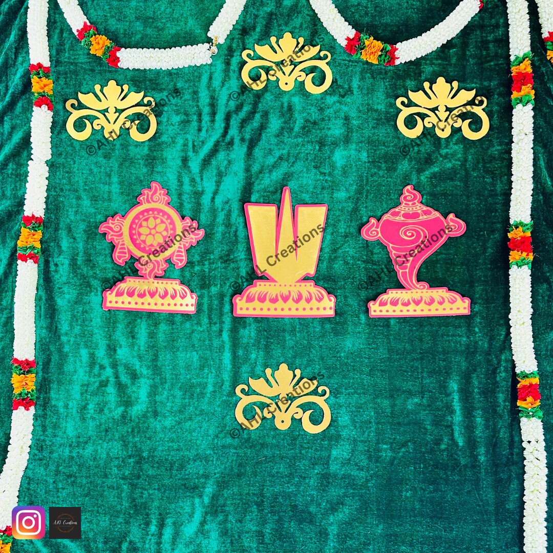 Balaji Venkateshwara Swamy Cutouts Shanku Chakra Namam - Etsy