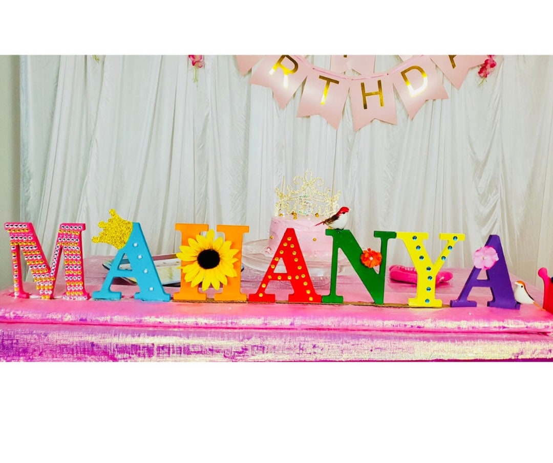Wooden Name Sign for Kids Room Decor Kids Birthday Personalized Wooden ...