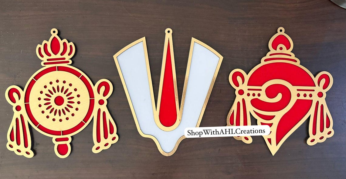 Shanku Chakra Namam Hangings, Cutouts and Standee | Om Kalisha and ...