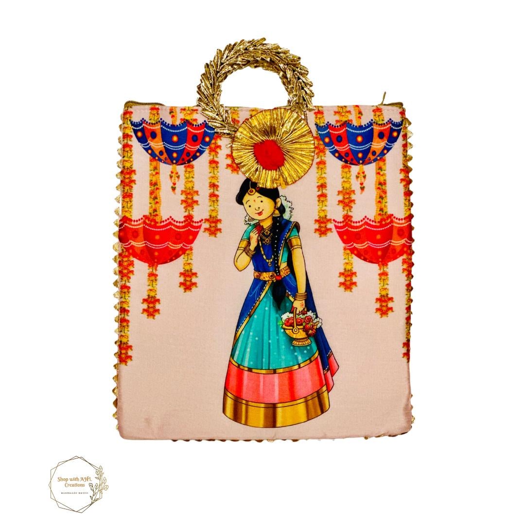 Half Saree Return Gift Bags | Indian Girl Gift Bags | Half Saree ...