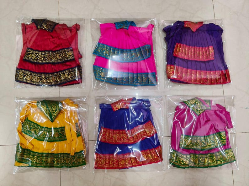 Amman Pavadai | Ammavaru Kalisham Saree | Lehenga Patka/ Cotton/satin ...