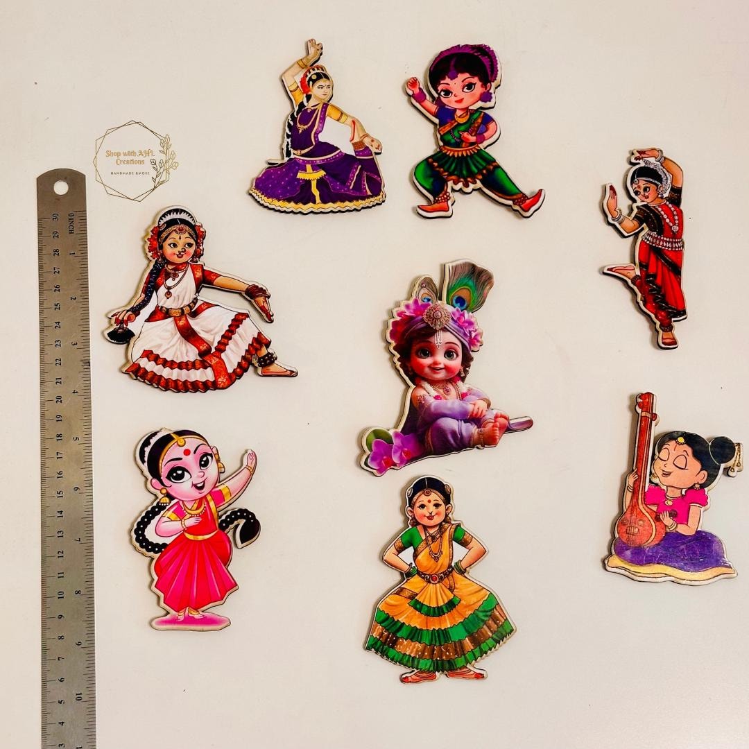 Indian Fridge Magnets | Desi Dance Form Fridge Magnets | Krishna Fridge ...