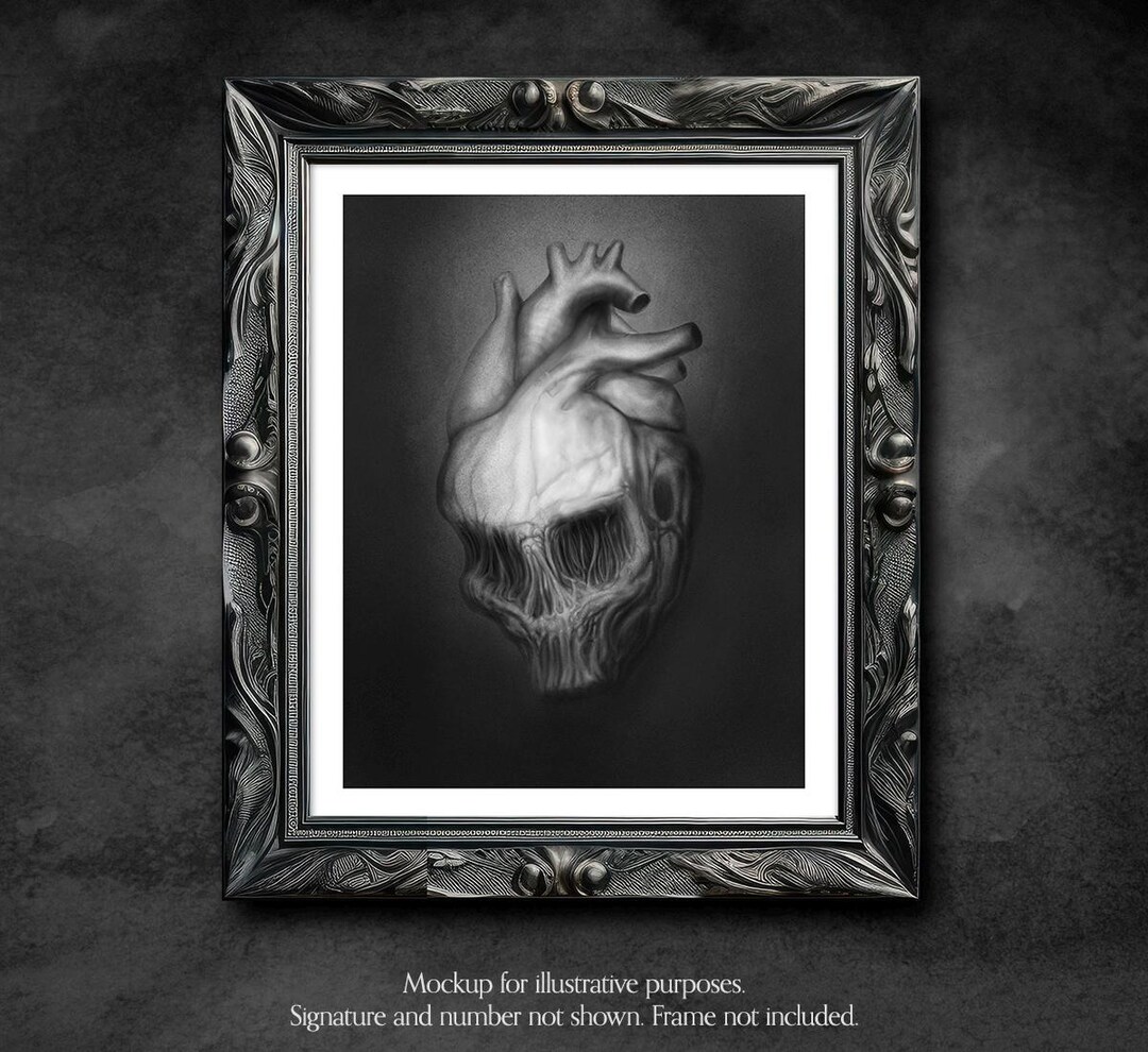Dark Heart - SIGNED LIMITED EDITION Giclée Prints - Unframed - Gothic ...