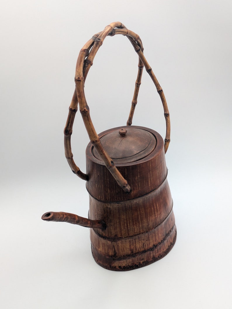 Bamboo Antique Chinese Teapot - Etsy