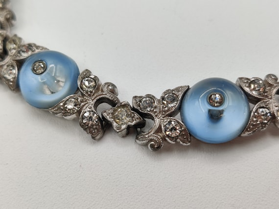 Crown Trifari Art Deco Shoe Button Bracelet - Gem