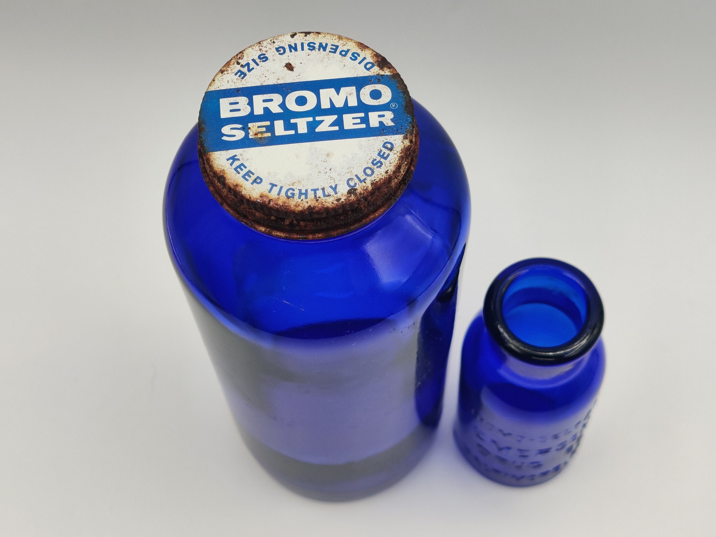 Cobalt Vintage Bromo Seltzer Bottles - Etsy