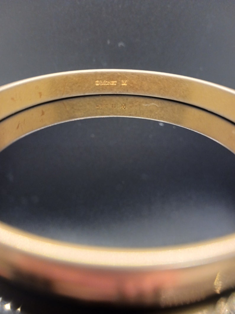 MONET Brushed Gold Bangle - Etsy