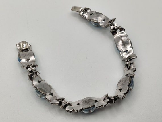 Crown Trifari Art Deco Shoe Button Bracelet - Gem