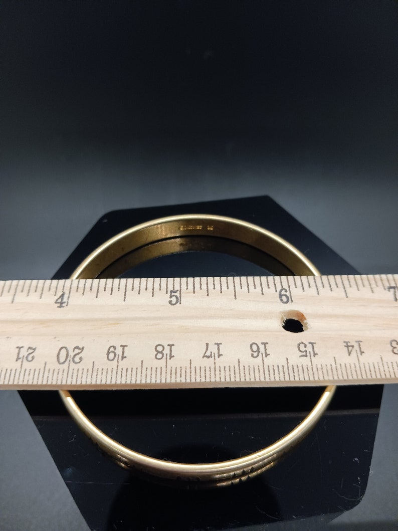 MONET Brushed Gold Bangle - Etsy