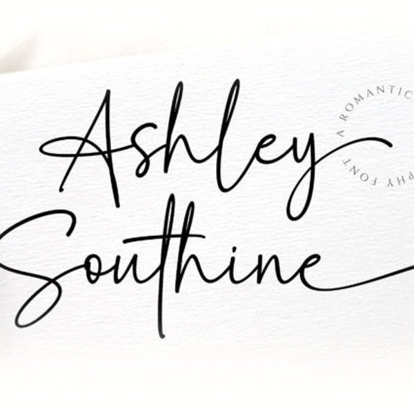 Ashley Script Font - Etsy