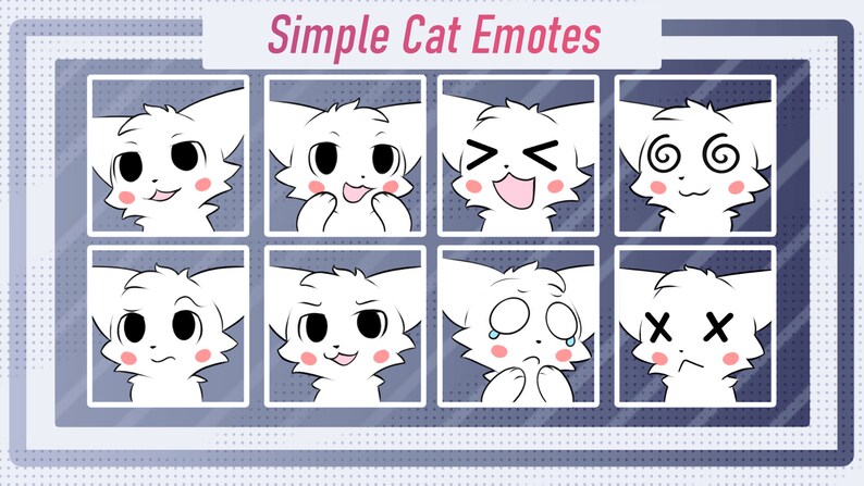 Simple Cat Emotes, Discord Emotes, Discord Emoji, Twitch Emotes, Twitch ...
