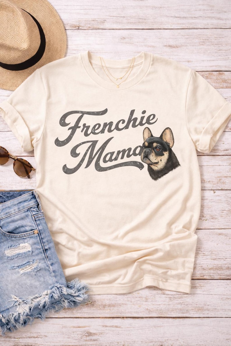 Frenchie Mama Shirt, French Bulldog Mom Tee, Dog Mom Gift, Comfort ...