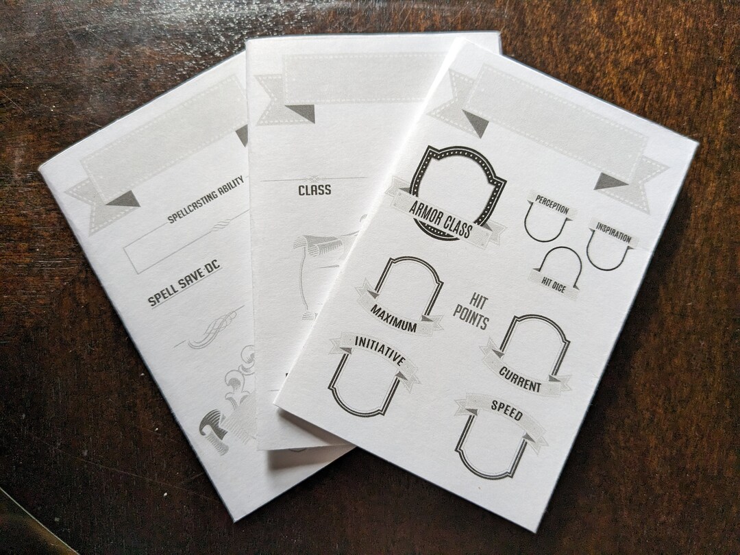 Dnd Dungeons and Dragons Statistics Booklets File Download - Etsy