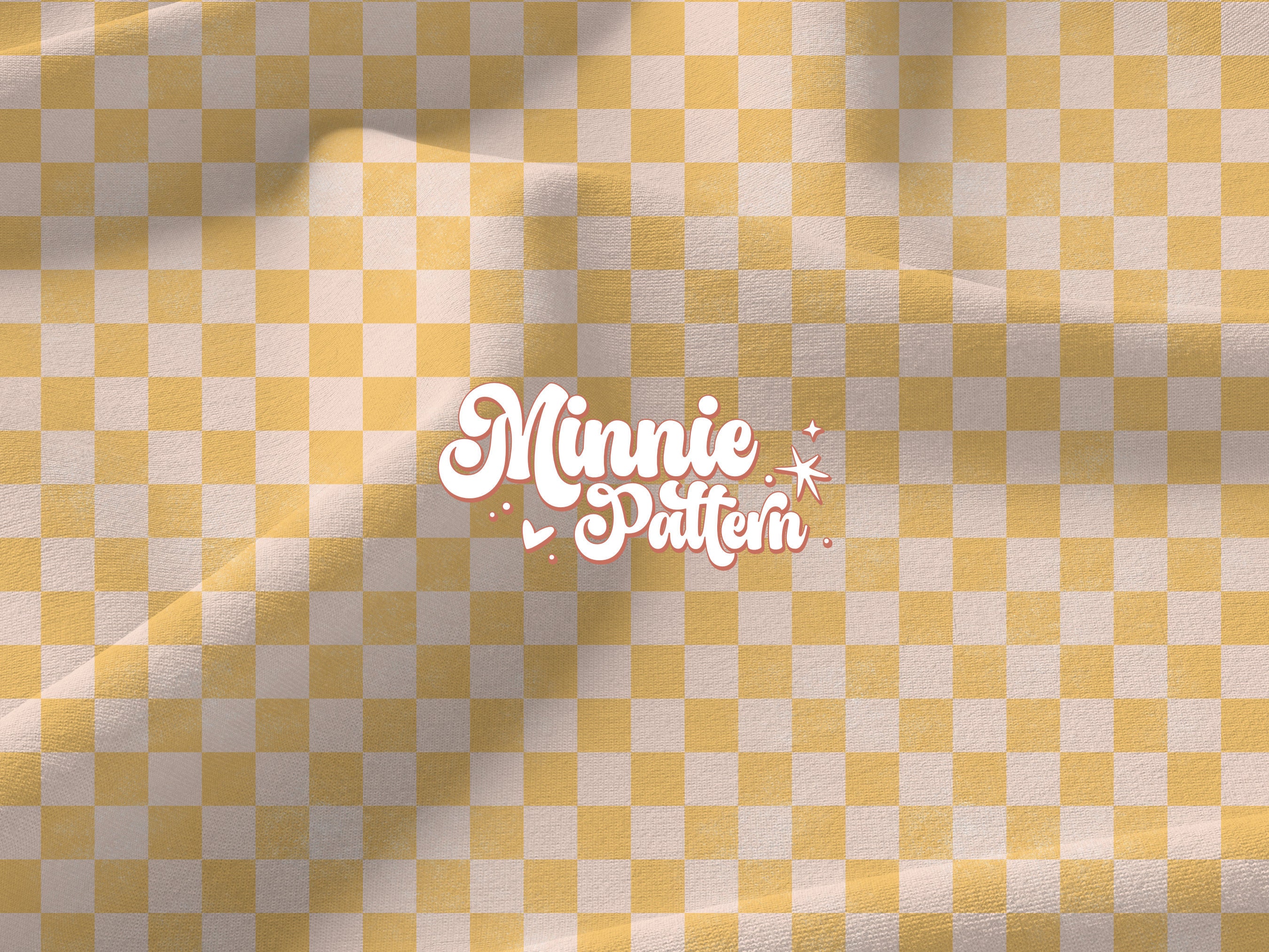 Yellow Retro Distressed Checkerboard Seamless Pattern. Spring Groovy ...