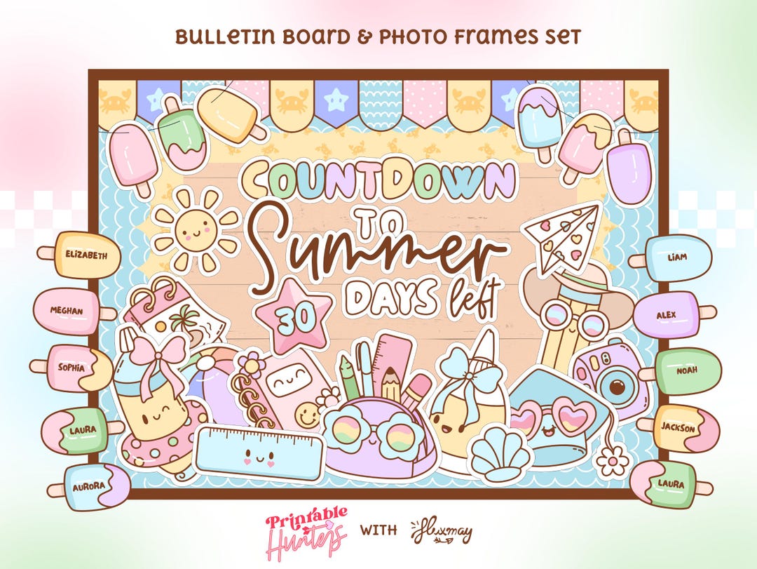 Countdown to Summer Bulletin Board Kit | End of Year Classroom Decor ...