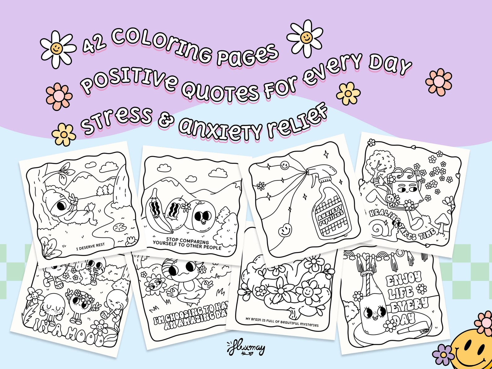 Mental Health Coloring Book: Retro Illustrations for Self-care (PDF ...