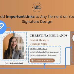 HTML Email Signature Template Modern Gmail Compatible W/ Clickable ...