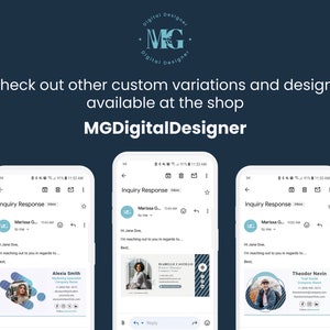 HTML Email Signature Template Modern, Custom Gmail Compatible, Clickable Links Arch custom - Etsy