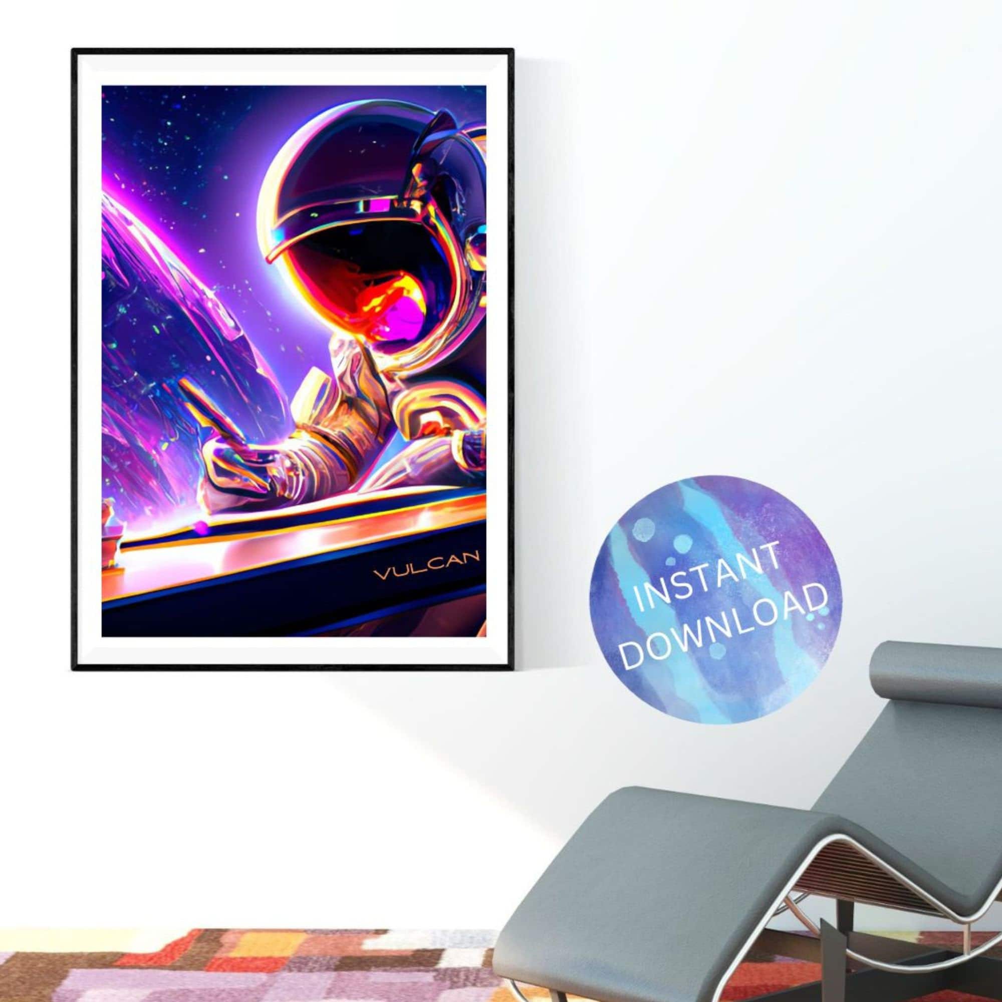 Vulcan 5, Space, Space Age, Office Decor, Printable Wall Art, Wall ...