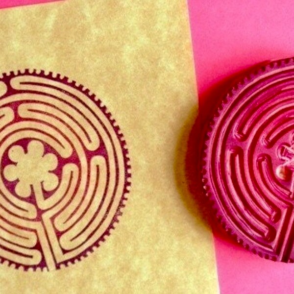 Labyrinth Stamp - Etsy
