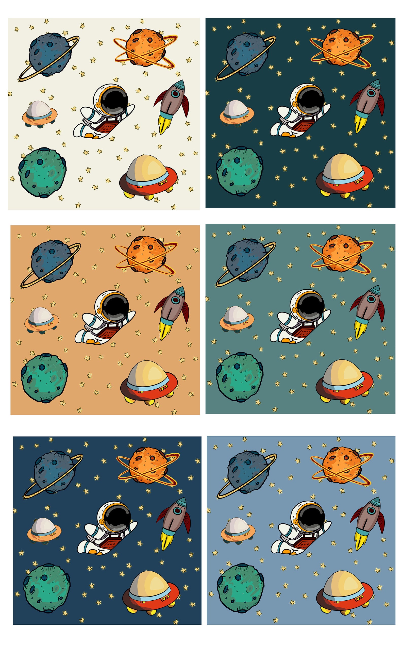 Space Digital Paper Pack, Astronaut Scrapbook Papers, Galaxy Digital ...