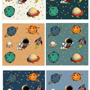 Space Digital Paper Pack, Astronaut Scrapbook Papers, Galaxy Digital ...