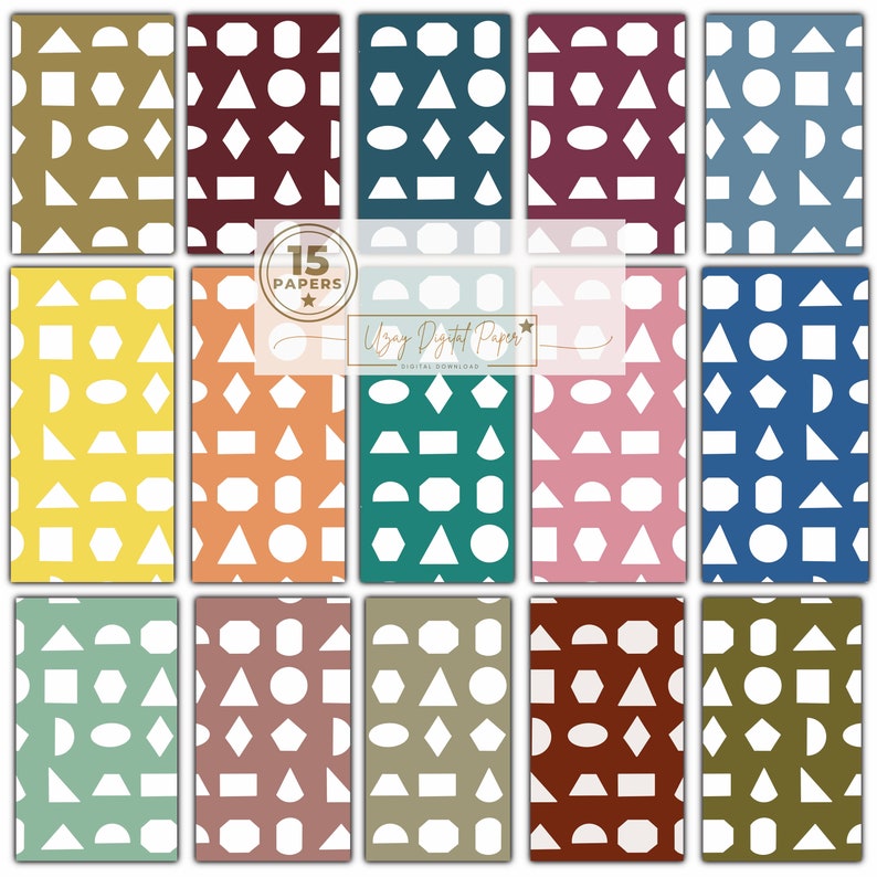 Uzay Digital Paper Set Shape 15 Bckgrounds Wallpaper - Etsy