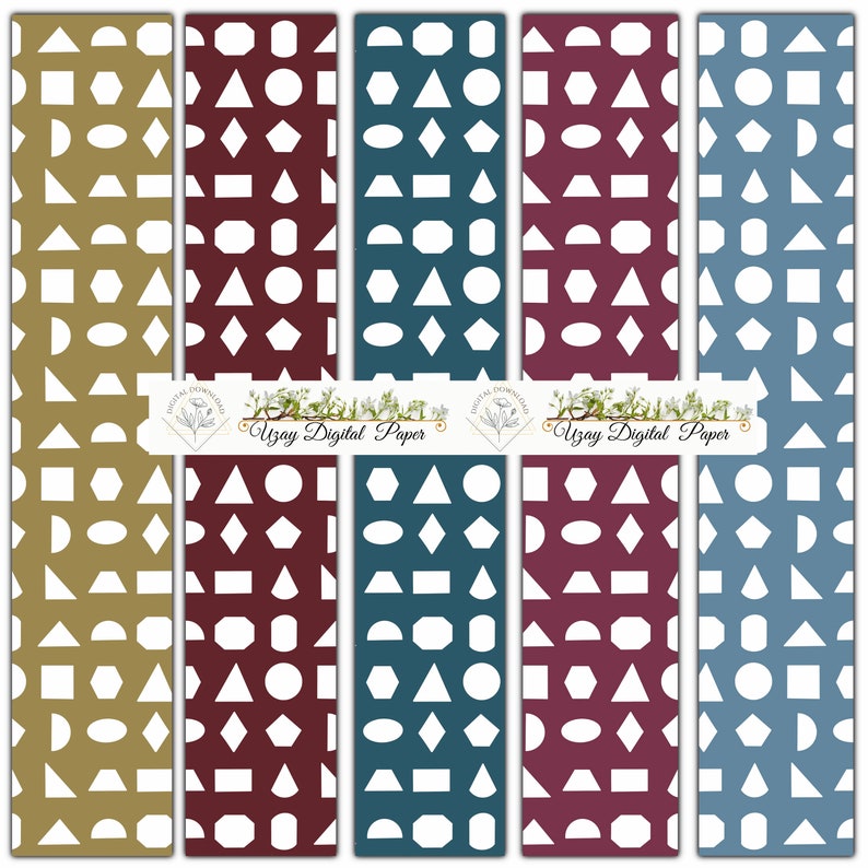 Uzay Digital Paper Set Shape 15 Bckgrounds Wallpaper - Etsy
