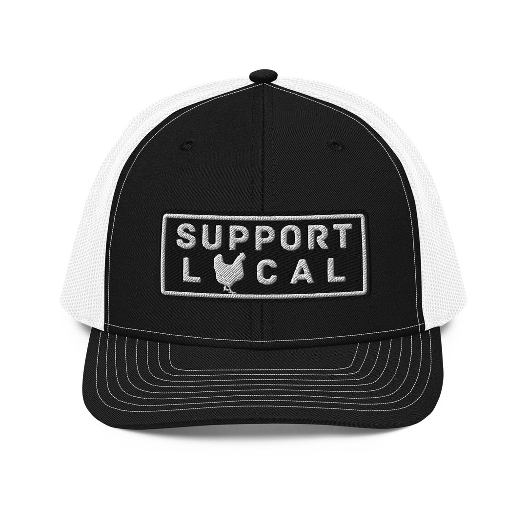 Support Local Chicken Homestead Farm Embroidered Patch Trucker Hat - Etsy