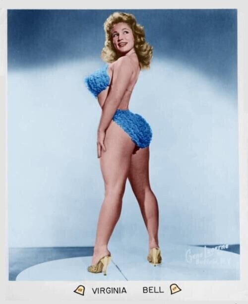 Burlesque Pin up Model VIRGINIA BELL Classic Vintage Retro Publicity Picture Poster Photo Print ...