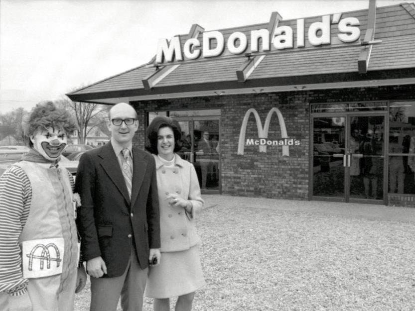 Ray Kroc and His Wife at First Mcdonald's Restaurant in Des Plaines ...
