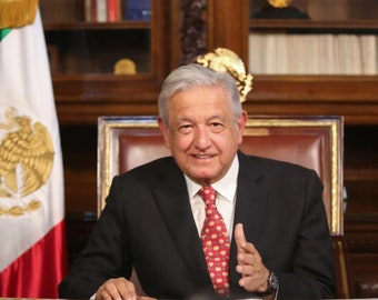 ANDRES MANUEL LOPEZ Obrador Poster Picture Glossy Banner Print Photo ...