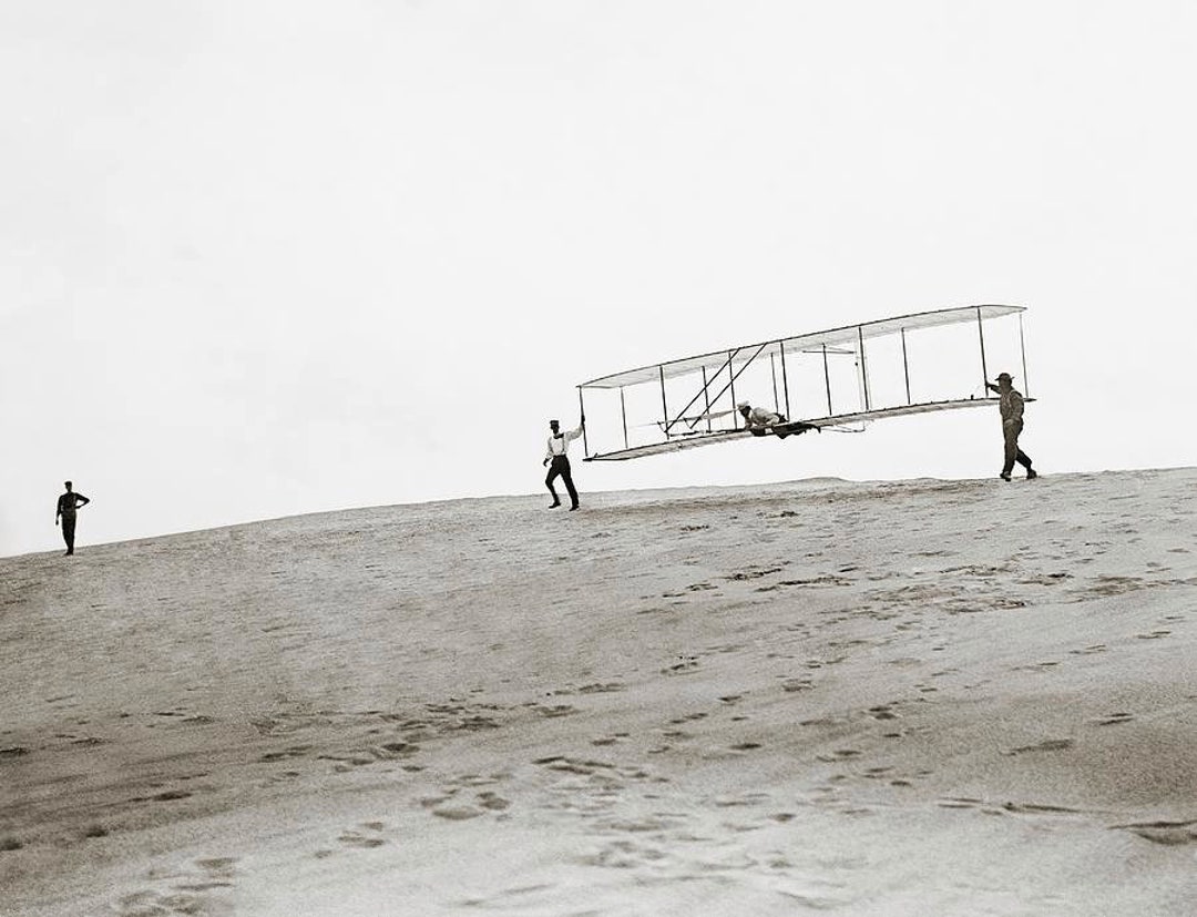 WRIGHT BROTHERS KITTY Hawk First Flight Historic Glossy Poster Picture ...