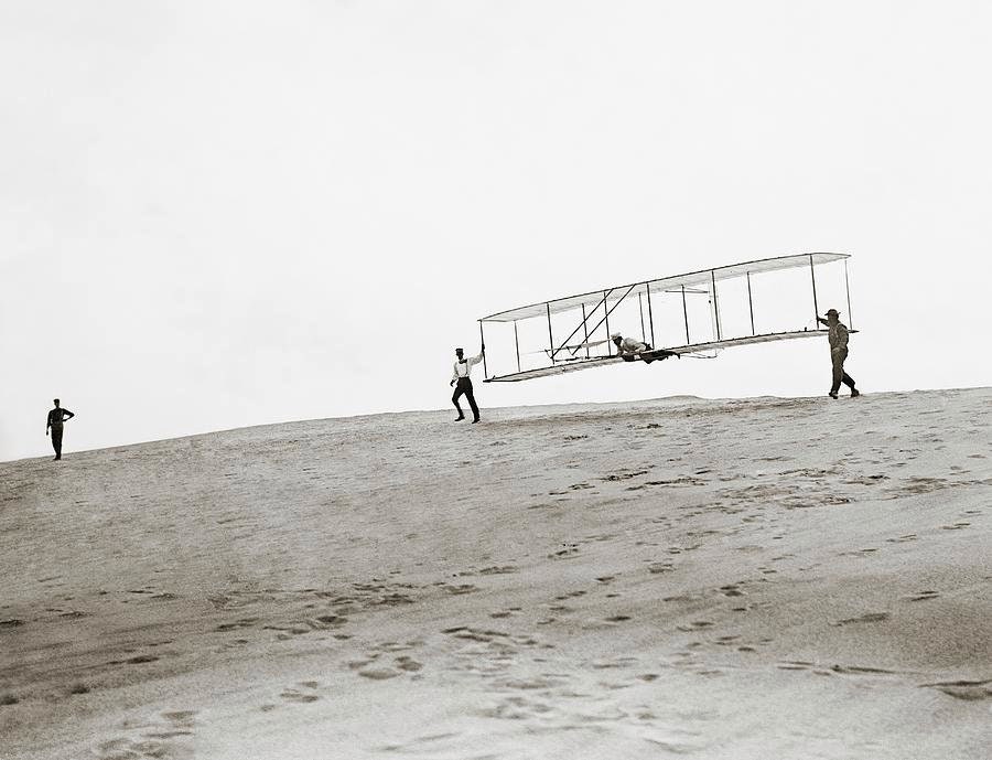 WRIGHT BROTHERS KITTY Hawk First Flight Historic Glossy Poster Picture ...