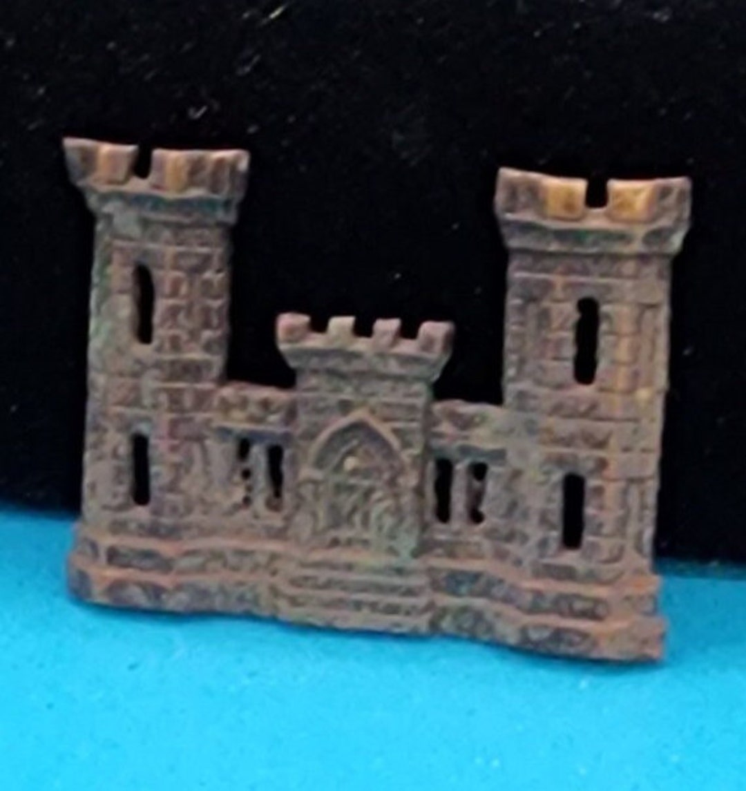 Antique Civil War Engineer Castle Insignia. Stamped Brass With - Etsy