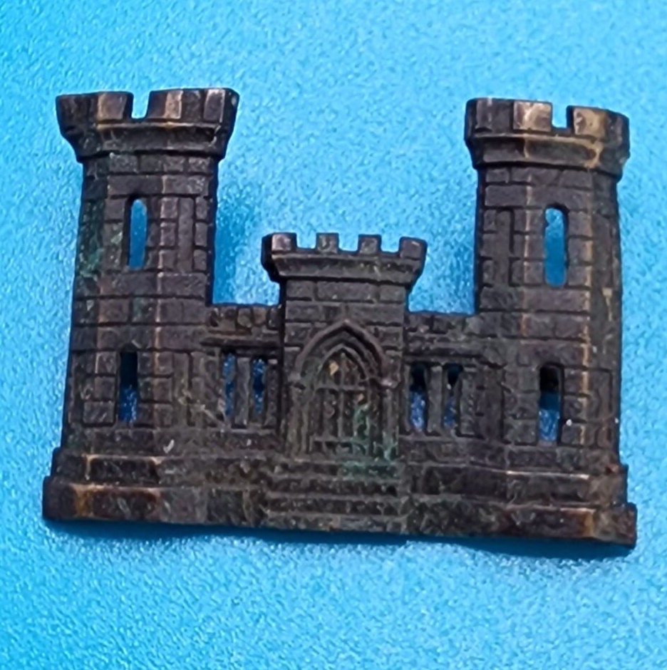 Antique Civil War Engineer Castle Insignia. Stamped Brass With - Etsy