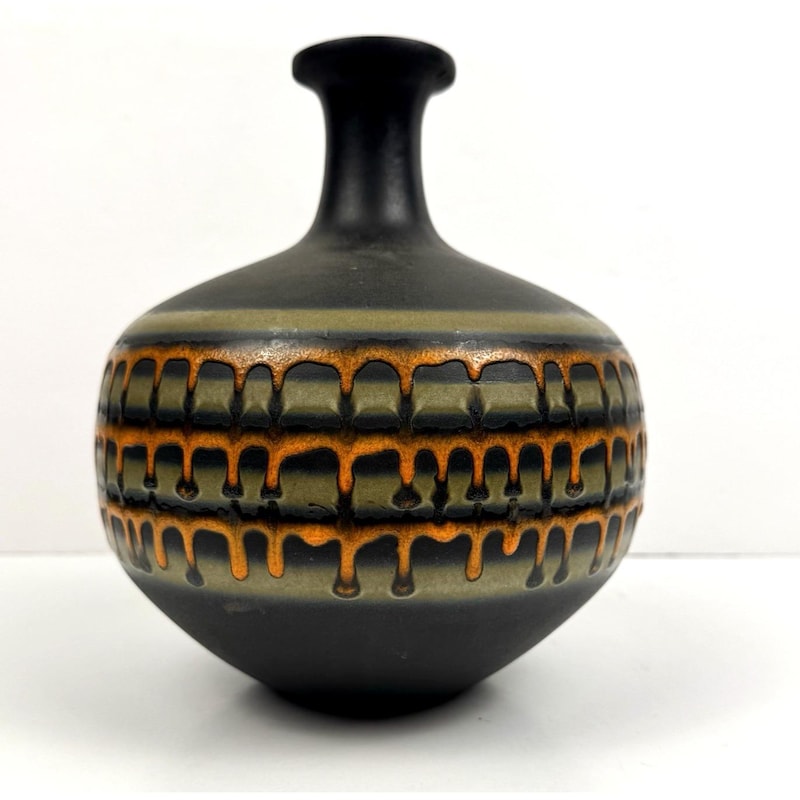 Orange Drip Glaze Pottery - Etsy
