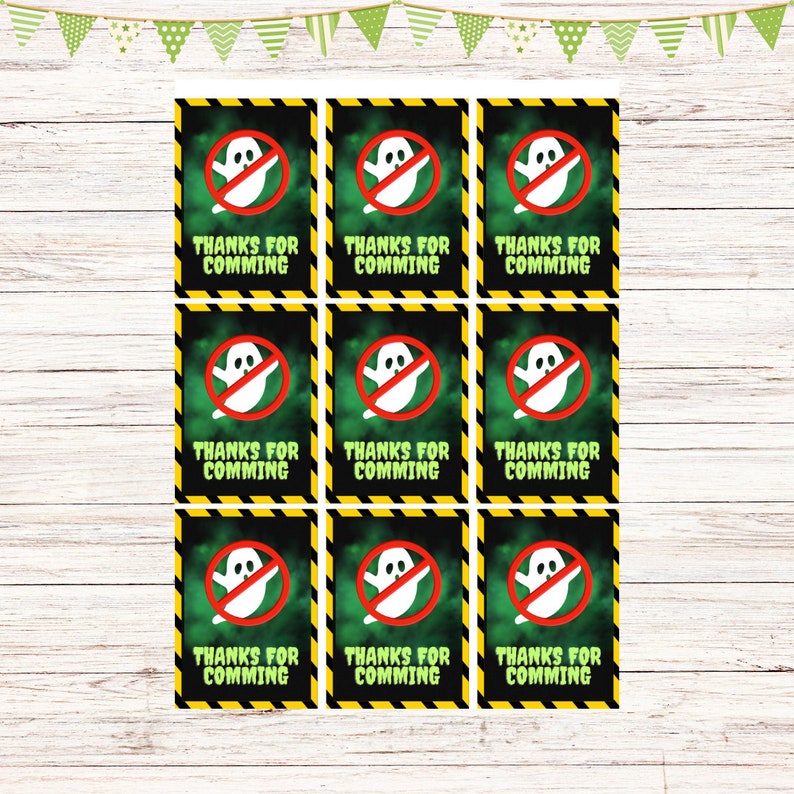 Ghostbusters Inspired Party Kit for Printing. Bottle Wraps, Name Tags ...
