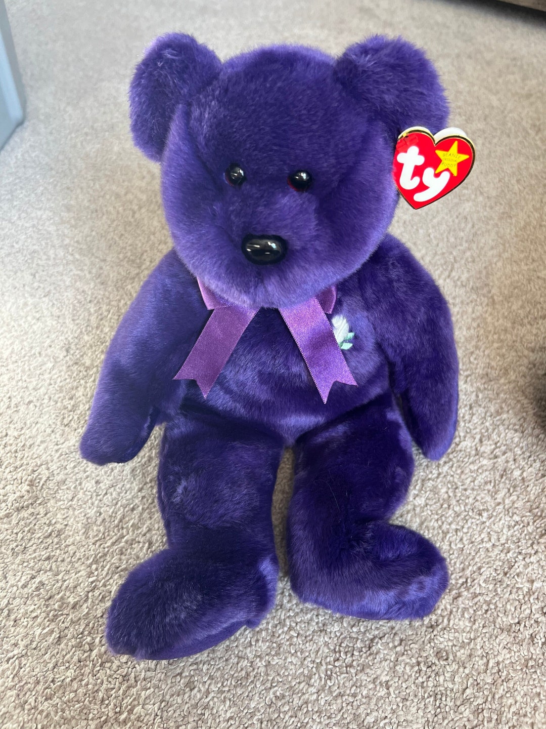 RARE TY Beanie Baby Princess Diana Red Eyes 15 INCHES - Etsy