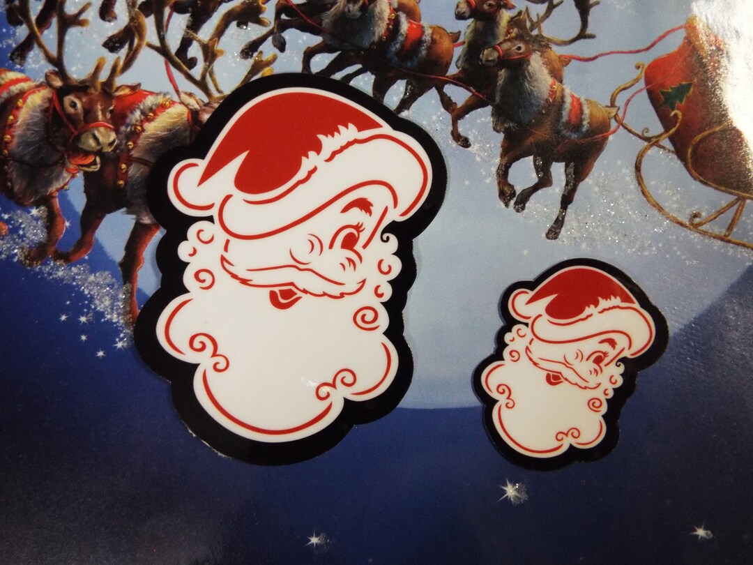 Santa Die Cut I Die Cut Stickers I Santa Stickers I Christmas Stickers ...