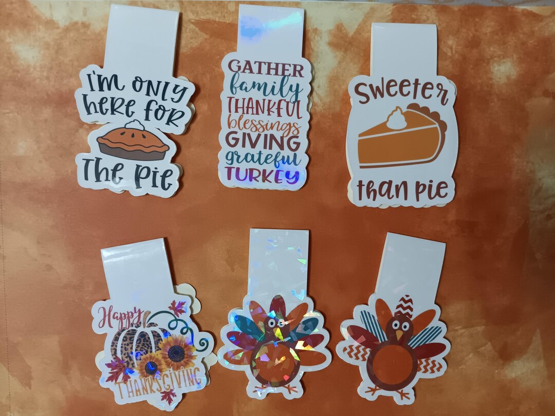 Thanksgiving Magnetic Bookmark Reading Bookmark Fall Bookmark Turkey ...